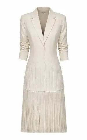ANDRES OTALORA Mano En Mano Embroidered Linen Blazer - Ivory