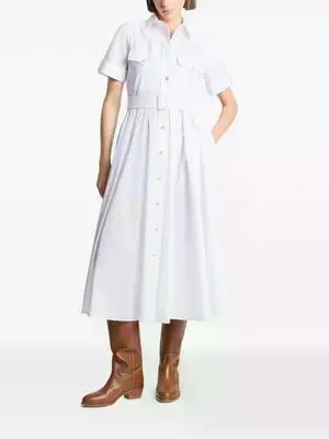 FAY Buttoned Shirt Midi Dress