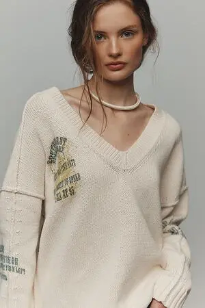 PILCRO Long Sleeve Oversized Pullover Sweater