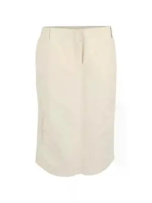 Max Mara Linen Buckle-detail Midi Skirt