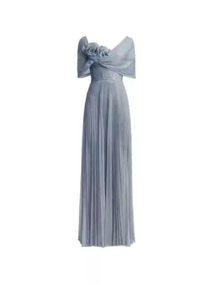 GEMY MAALOUF Draped-panel Gown - Blue