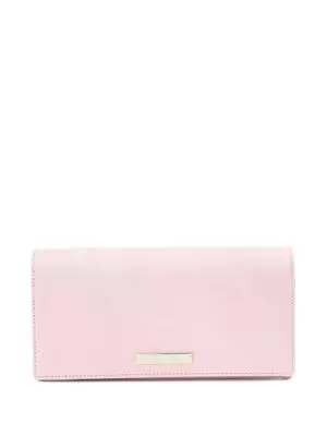 AGNÈS B. Metal-plaque Leather Wallet - Pink