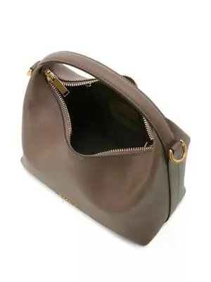 AGNES B. Christelle Zipped Leather Tote - Brown