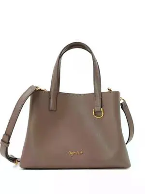 AGNES B. Christelle Top Handle Leather Tote Bag
