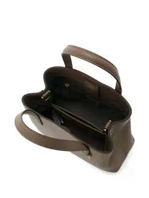 AGNES B. Christelle Top Handle Leather Tote Bag