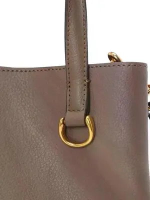 AGNES B. Christelle Top Handle Leather Tote Bag