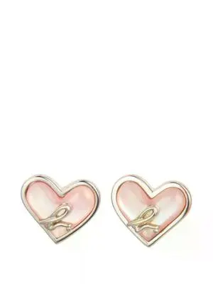 AGNÈS B. Heart Charm Earrings - Silver