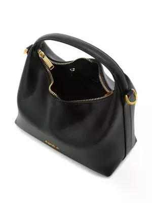 AGNES B. Christelle Zip Bovine Leather Tote Bag - Black