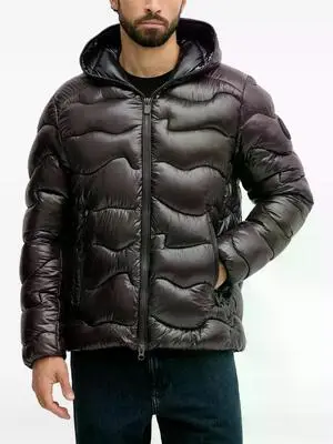 SAVE THE DUCK Hooded Padded Jacket - Brown