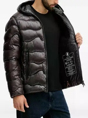 SAVE THE DUCK Hooded Padded Jacket - Brown