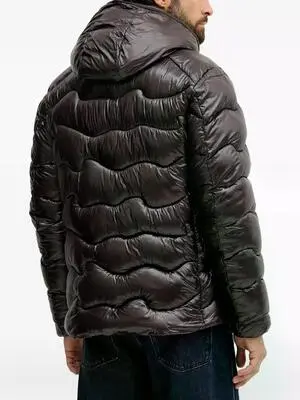 SAVE THE DUCK Hooded Padded Jacket - Brown