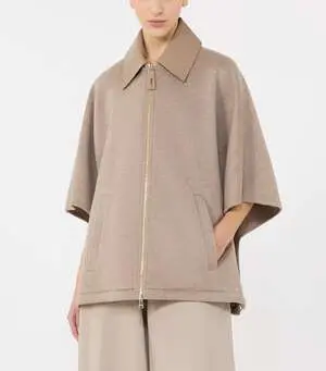 Max Mara Cashmere Euro Cape Jacket - Brown