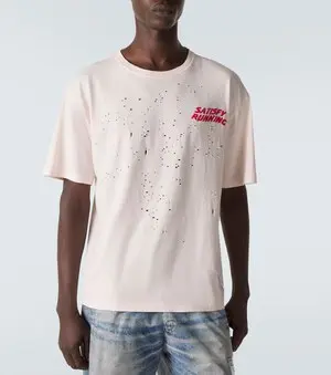 Satisfy Mothtech Distressed Cotton Jersey T-shirt - Pink