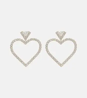 Valentino Garavani Cœur Royal Embellished Earrings - Gold