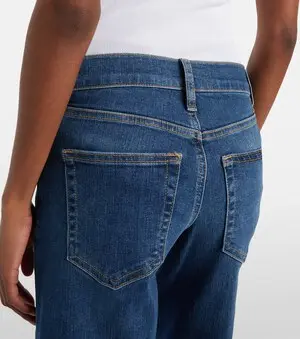 FRAME Low Rise Slim Palazzo Jeans - Blue