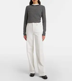 FRAME Le Slim Palazzo Wide-leg Jeans - White