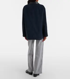 FRAME Le Slim Palazzo Striped Wide-leg Pants - Blue