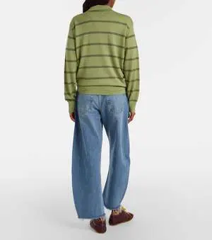 FRAME Bubble Cropped Barrel-leg Jeans - Blue