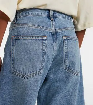 FRAME Bubble Cropped Barrel-leg Jeans