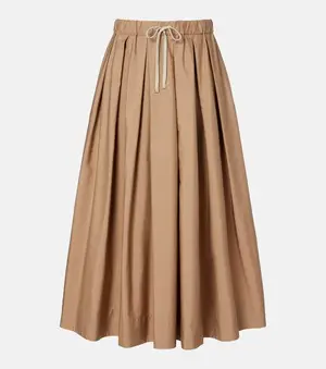 Beige Pleated Skirts