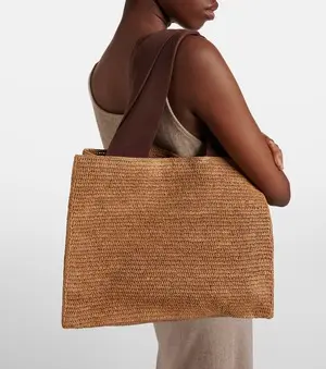 THE ROW Loretta Raffia Tote Bag - Beige