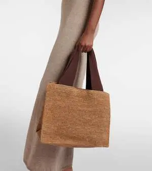 THE ROW Loretta Raffia Tote Bag - Beige