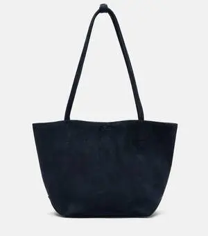 THE ROW Park Edge Medium Suede Tote Bag - Blue
