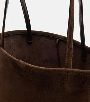 THE ROW Park Edge Medium Suede Tote Bag - Brown