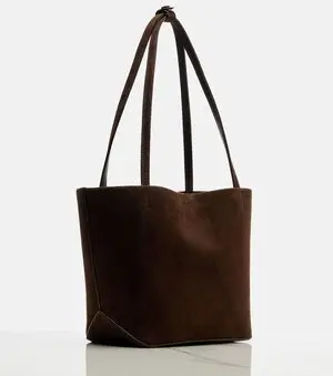 THE ROW Park Edge Medium Suede Tote Bag - Brown