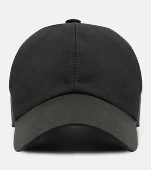 THE ROW Caspian Cotton Canvas Baseball Cap - Black