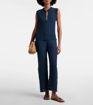 ERES Aurora Crochet Top - Blue