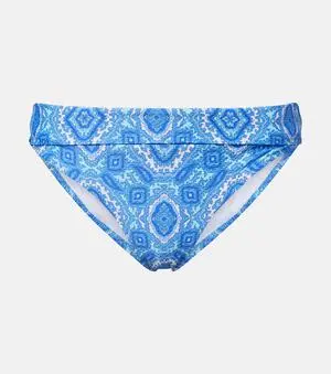 Heidi Klein Mykonos Printed Bikini Bottoms - Blue
