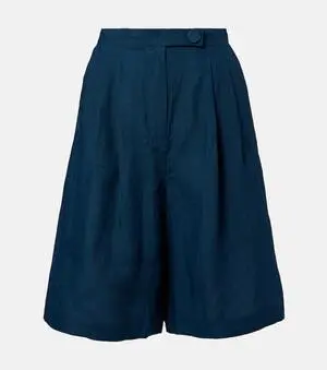 ERES Plaisant Linen Bermuda Shorts - Blue