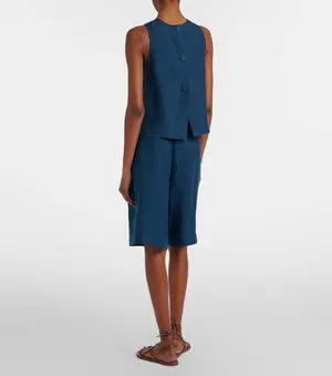 ERES Plaisant Linen Bermuda Shorts - Blue