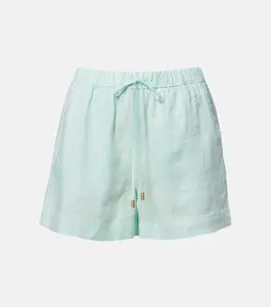 Heidi Klein Corfu Linen Shorts - Blue