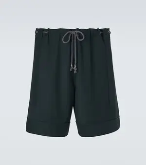 KIKO KOSTADINOV Kyan Wool-blend Shorts - Green