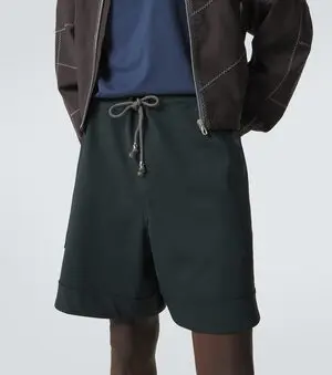 KIKO KOSTADINOV Kyan Wool-blend Shorts - Green