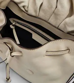 Isabel Marant Étoile Bolton Leather Shoulder Bag - White