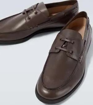 THE ROW Leather Boat Shoes