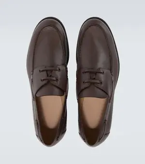 THE ROW Leather Boat Shoes