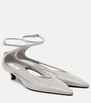 TOTEME Leather Pumps - Grey