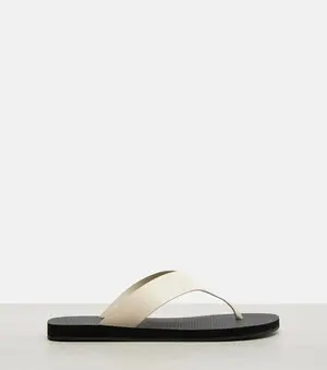 THE ROW Dune Leather Thong Sandals - White