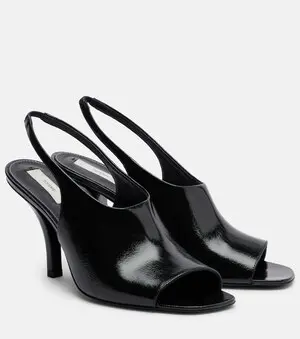 TOTEME Contour Leather Slingback Sandals - Black