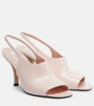 TOTEME Leather Slingback Sandals - Pink
