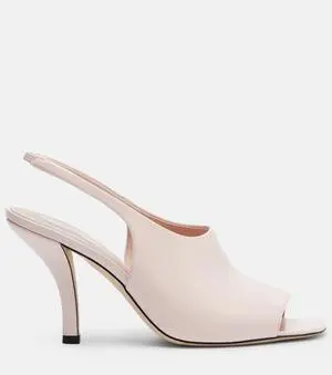 TOTEME Leather Slingback Sandals - Pink