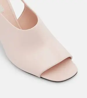 TOTEME Leather Slingback Sandals - Pink