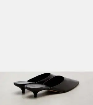 THE ROW Liisa Leather Mules - Brown