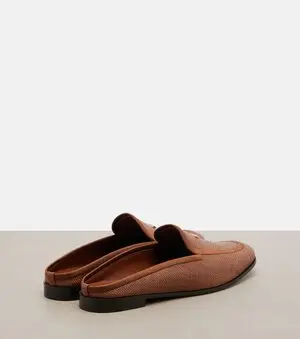 Max Mara Amito Raffia Mules - Brown