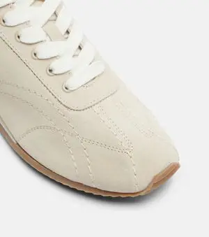 TOTEME Suede Lace-up Sneakers - Beige