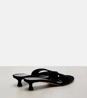 THE ROW Combo Leather Slides